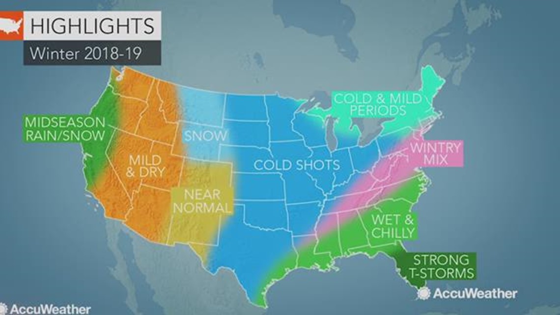 2018-2019 AccuWeather US winter forecast | ktvb.com