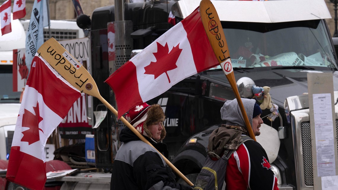 Truckers end US-Canada border blockade, Ottawa siege goes on | ktvb.com