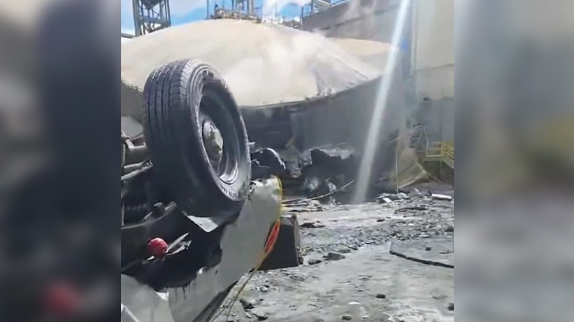 Video shows devastation, crushed cars after deadly chemical tank ...