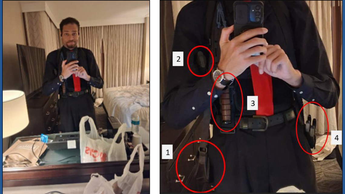 Suspect took photo with knives in hotel room before correspondents ...