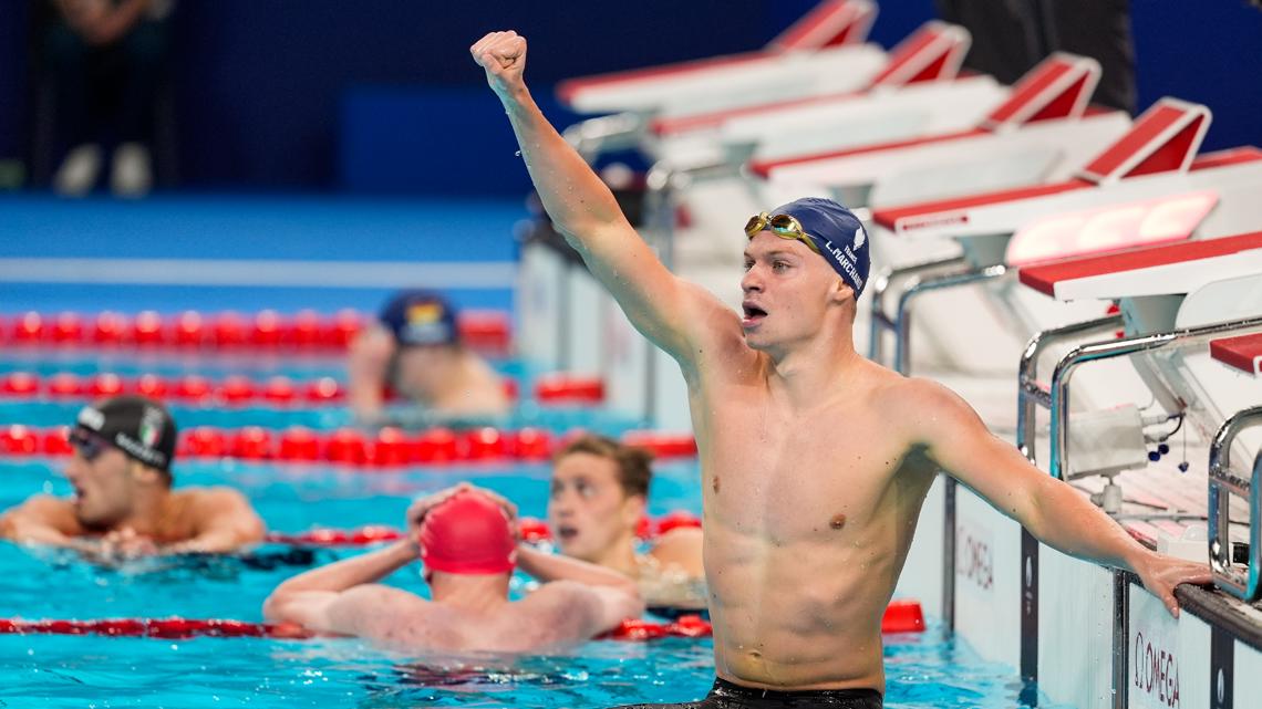 French swimmer Léon Marchand was on a world-record pace Sunday | ktvb.com