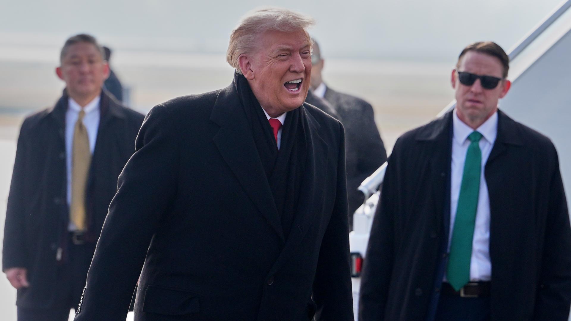 Trump lands in Switzerland after delay caused by Air Force One switch ...