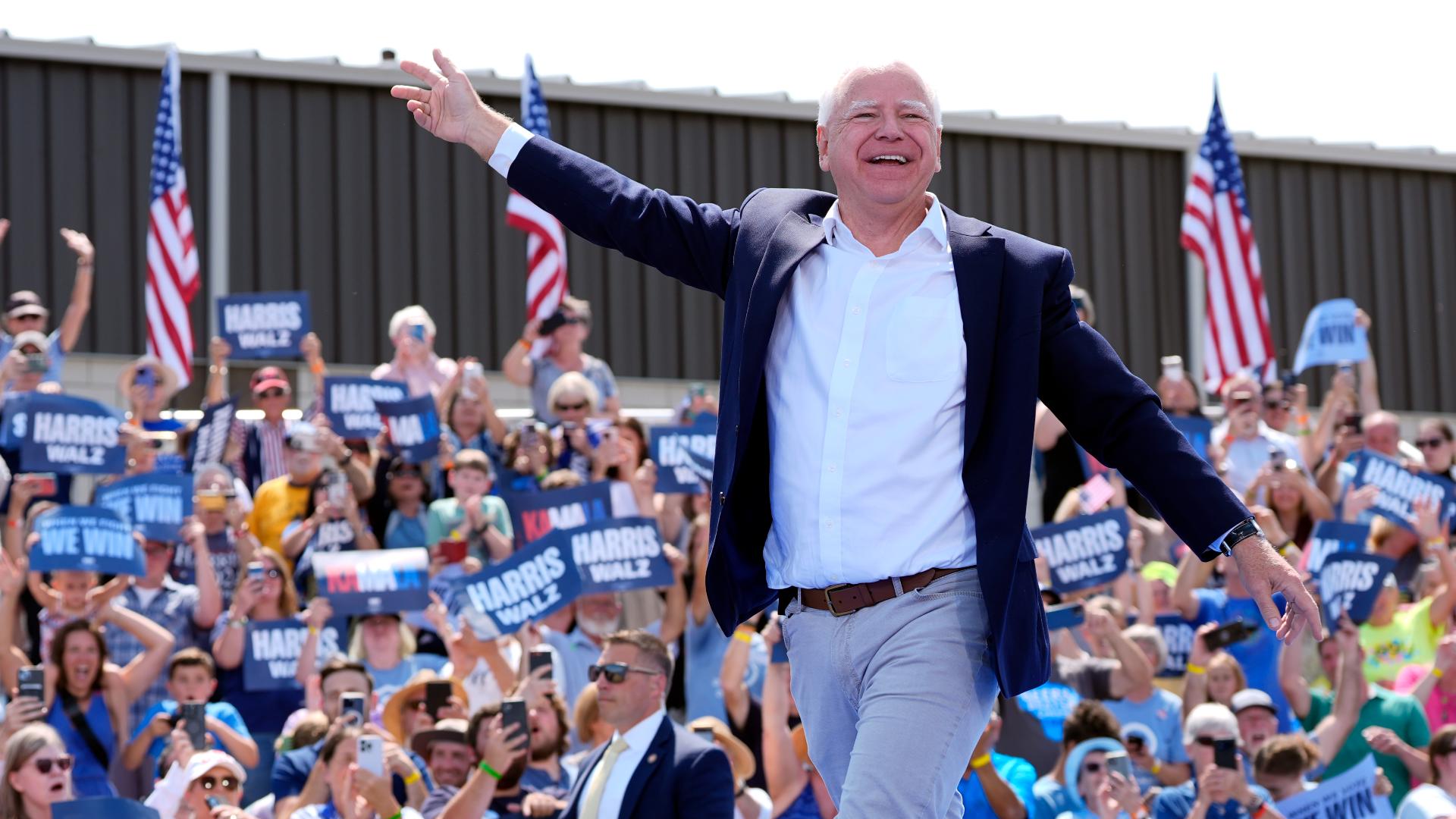 Harris and Walz draw crowds in Wisconsin and Michigan | ktvb.com