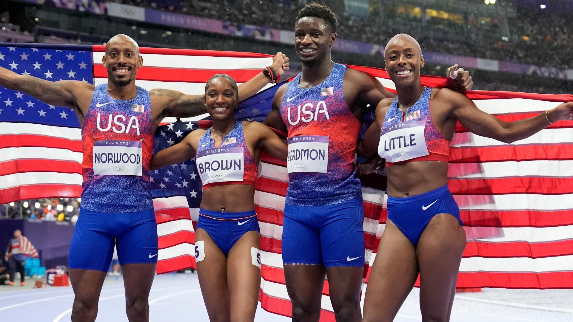 Day after world record run, US gets silver in 4x400 mixed relay | ktvb.com