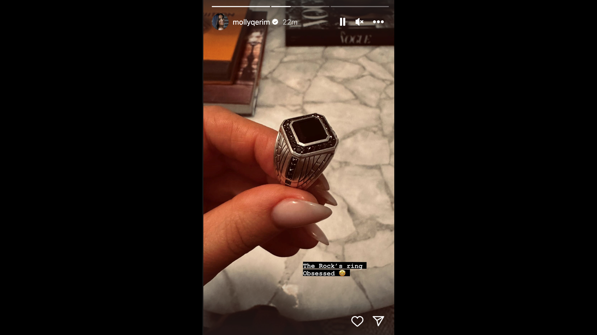 Dwayne Johnson Ts Espn Host Molly Qerim His Ring After She Compliments It See The Moment