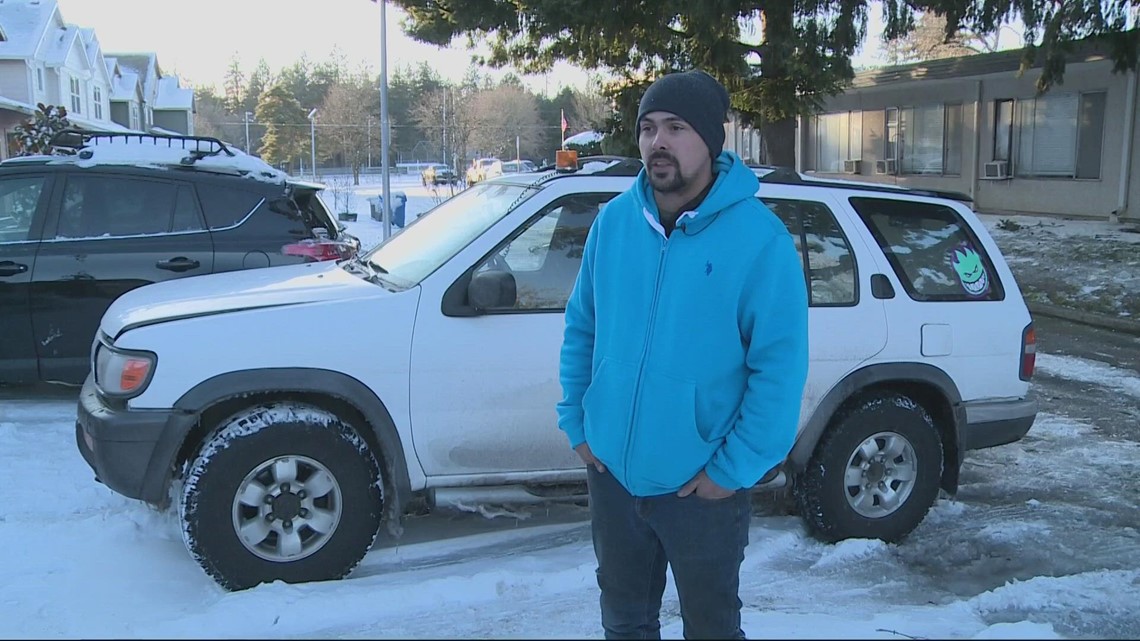 Portland man frees over 20 vehicles stuck on icy road | ktvb.com