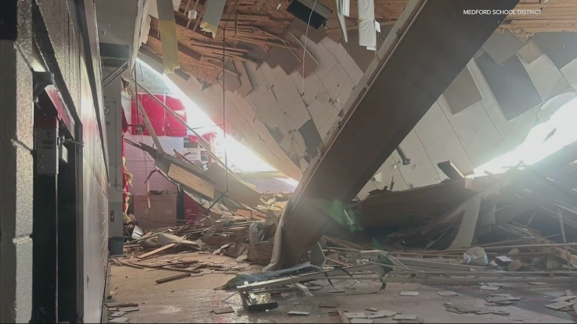 High school gym roof collapses in Oregon due to snow | ktvb.com