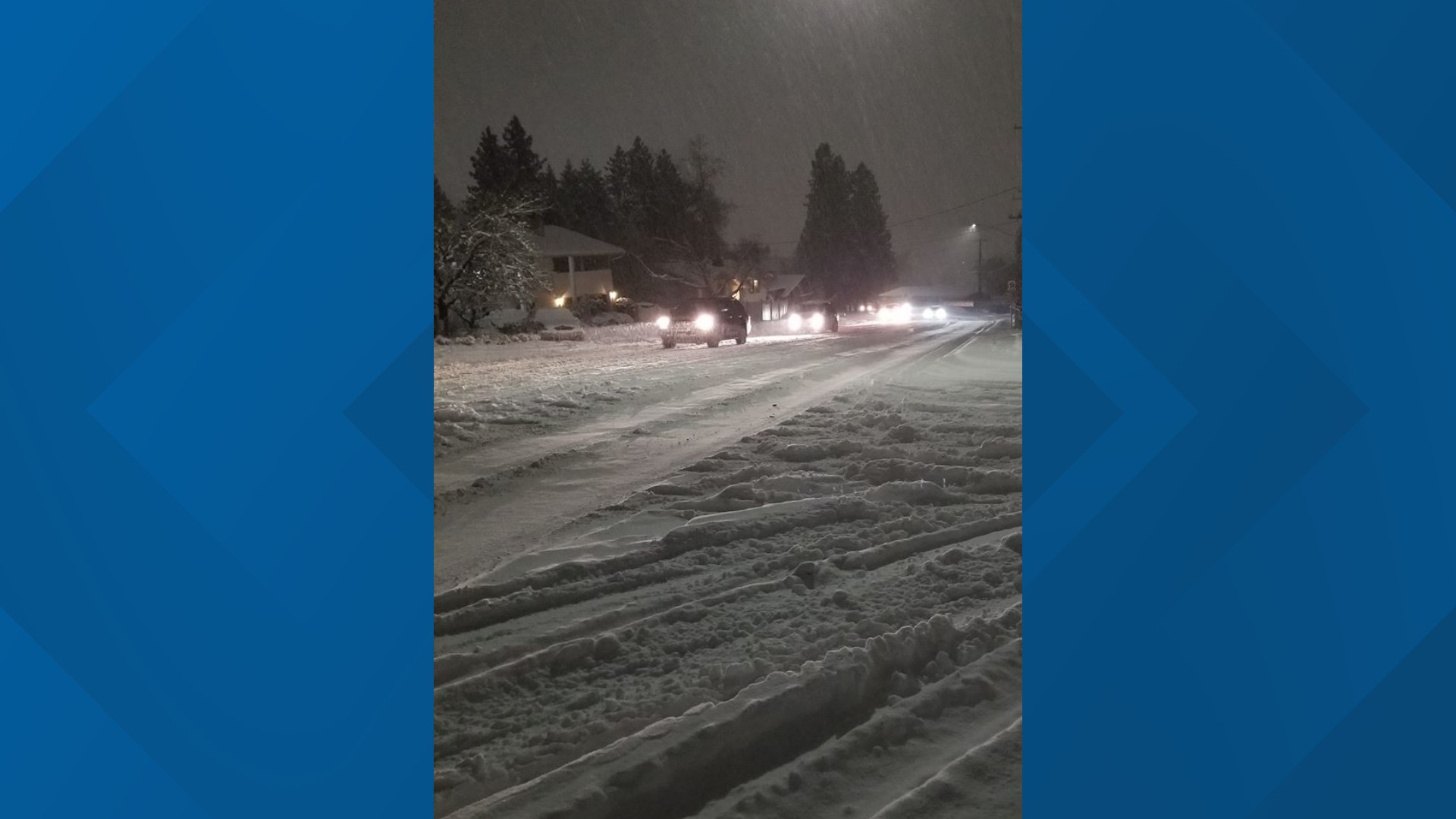 Slick roads in Spokane on Monday after record-setting snowfall | ktvb.com