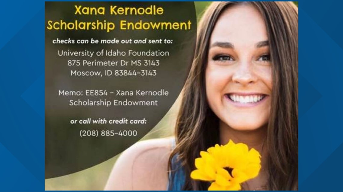 Kernodle family establishes memorial endowment in Xana's honor | ktvb.com