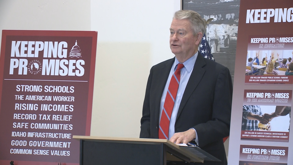 Idaho Governor Little highlights 2025 legislative priorities in Hayden ...
