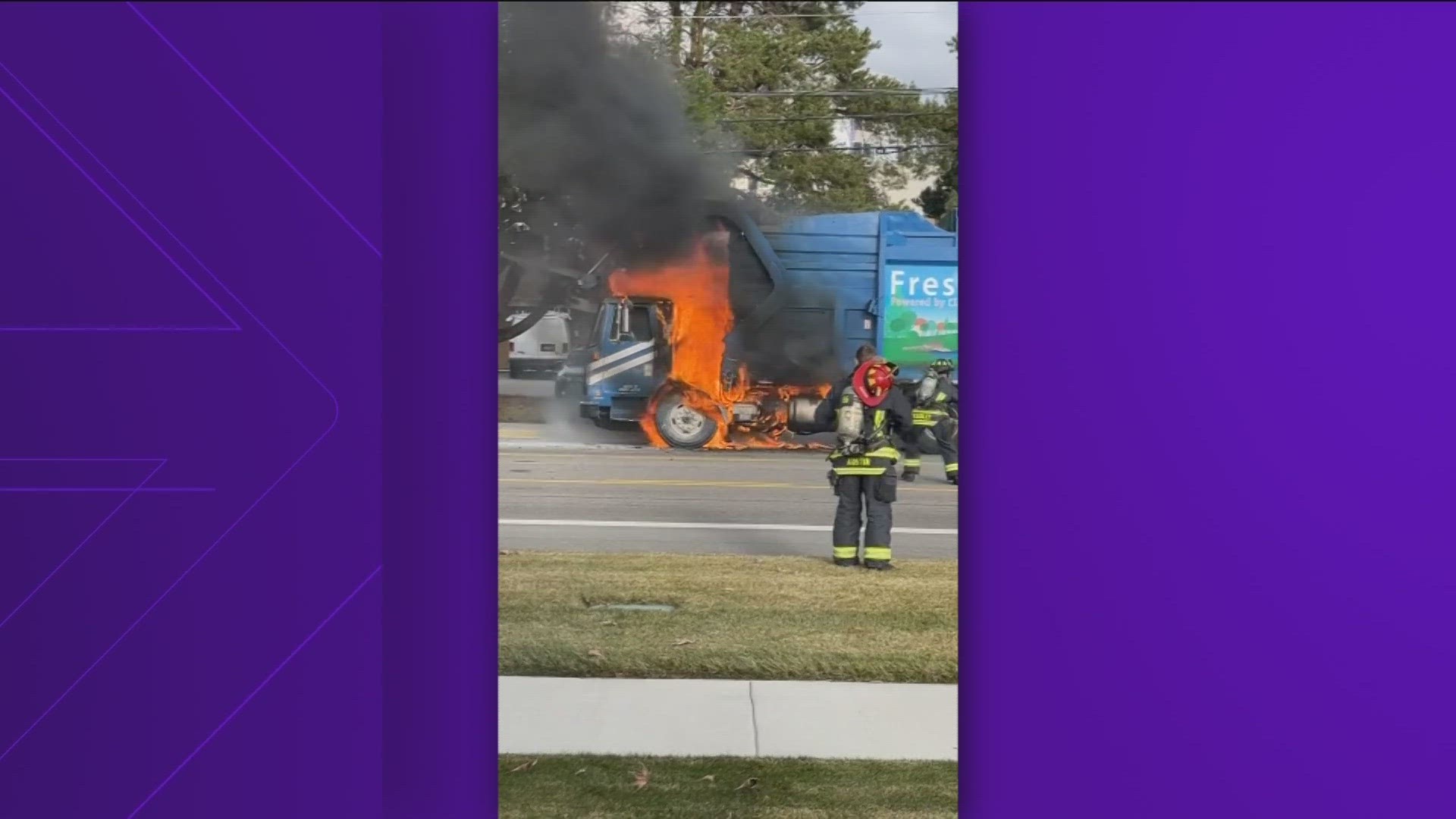 Road temporarily closed due to garbage truck fire in Boise | ktvb.com