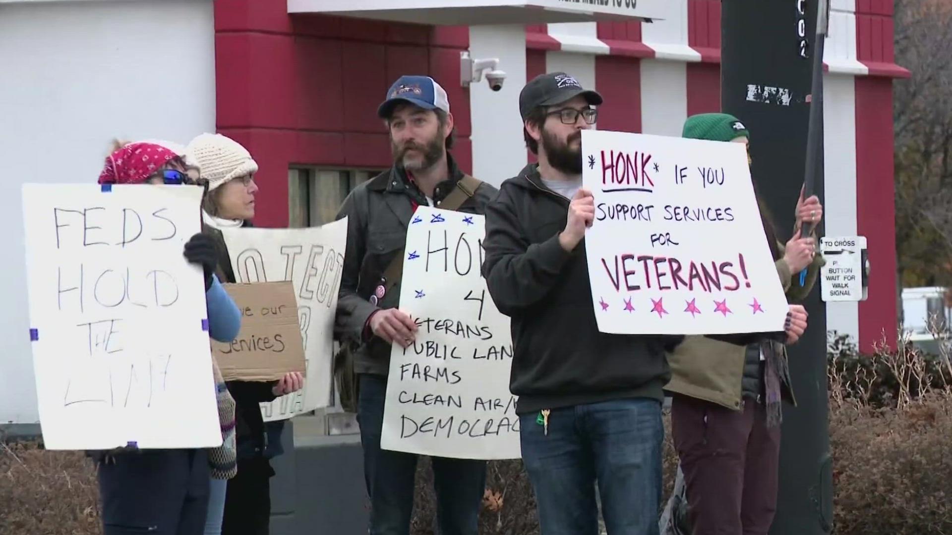 Protesters in Boise rally against firing of federal workers | ktvb.com