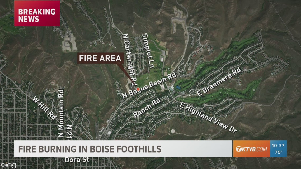 Boise foothills fire burning near Bogus Basin Road | ktvb.com