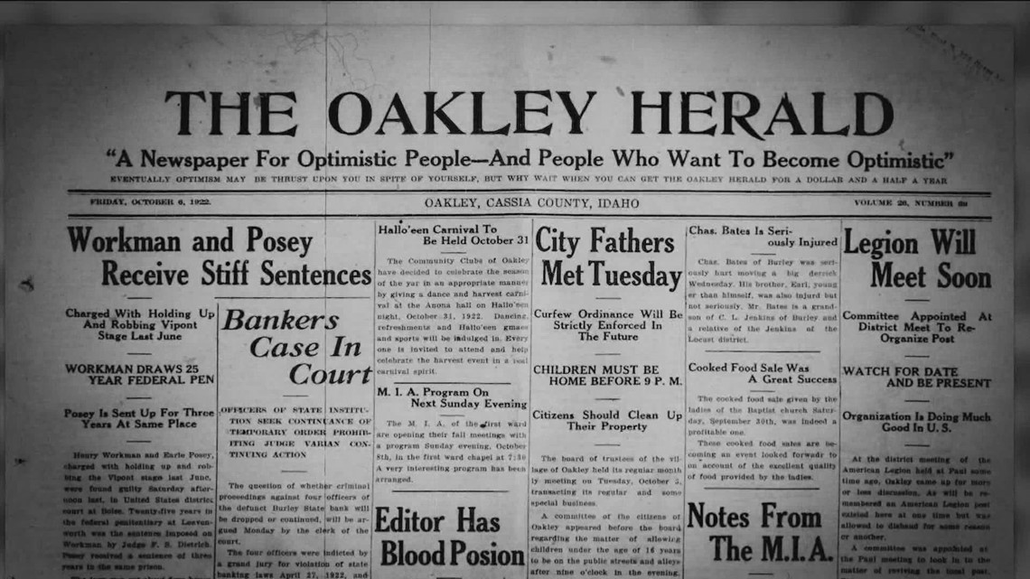 Oakley, Idaho headlines from history | ktvb.com