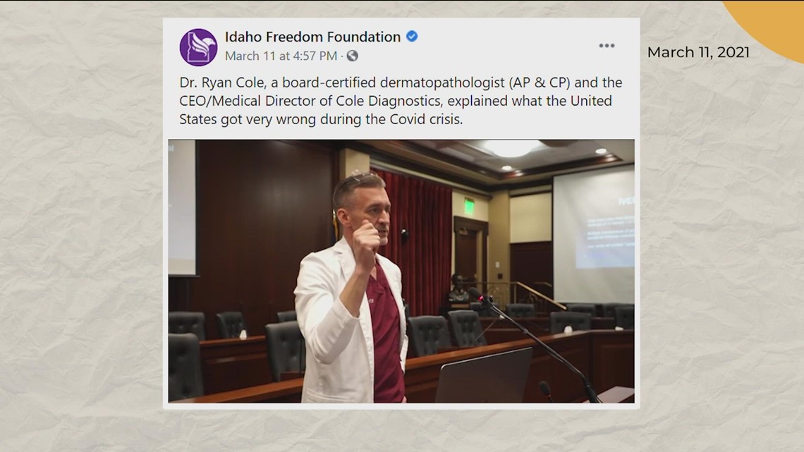 The 208: Washington Medical Commission sends statement of charges against Dr. Ryan Cole | ktvb.com