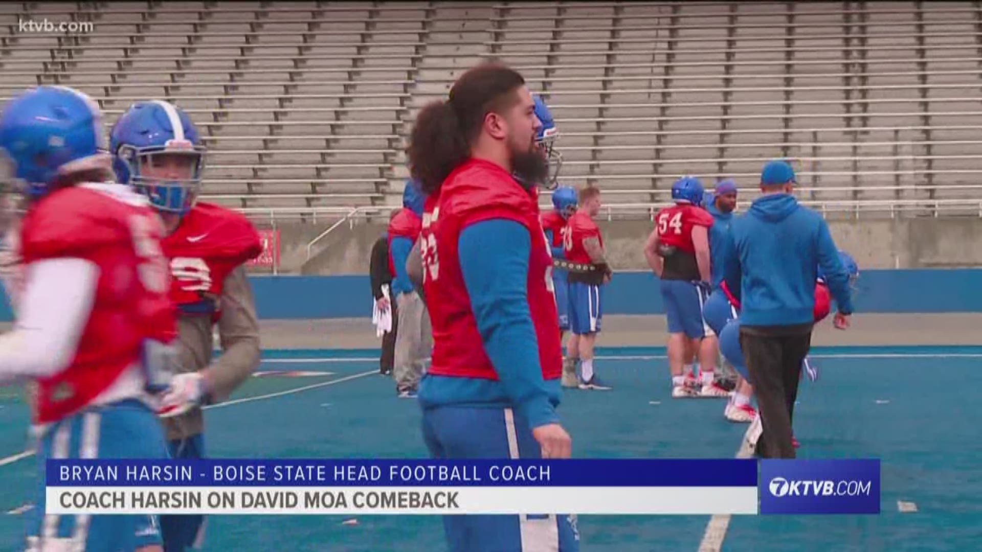 Boise State's DT David Moa returns for 6th season and Byran Harsin is ...