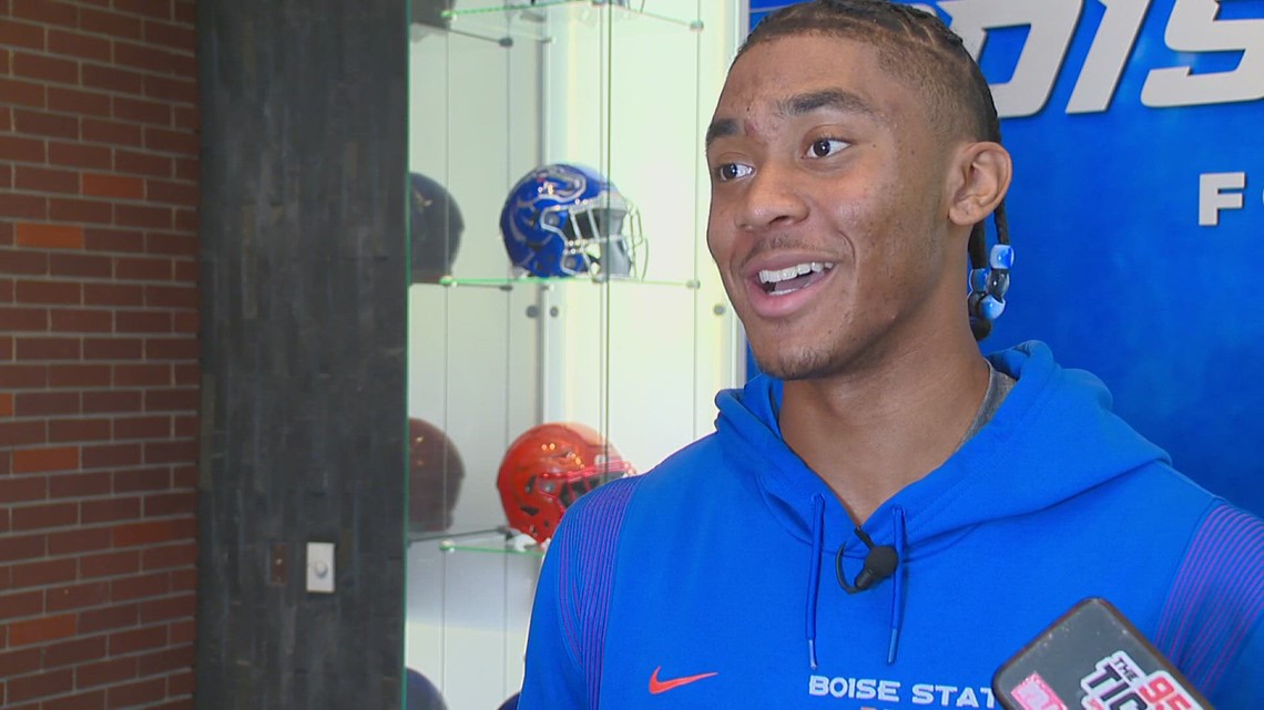 Boise State QB Taylen Green meets with media ahead of Colorado State ...