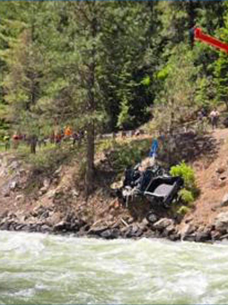 Crews recover pickup from Payette River on Highway 55 | ktvb.com
