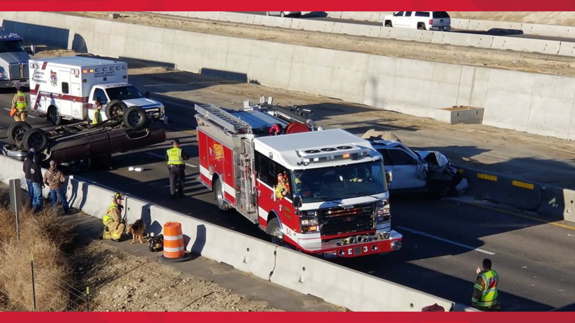 Car crash on I-84 in Nampa blocks all eastbound lanes | ktvb.com
