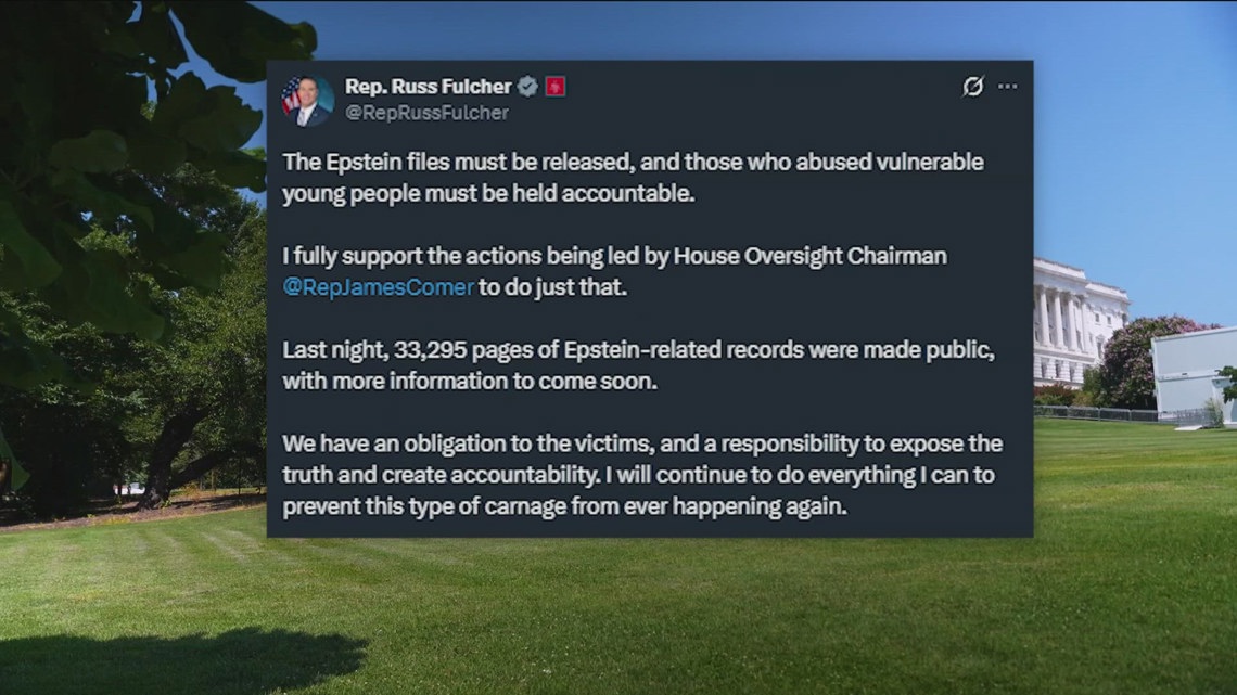 Congressman Russ Fulcher supports release of the Epstein files | ktvb.com