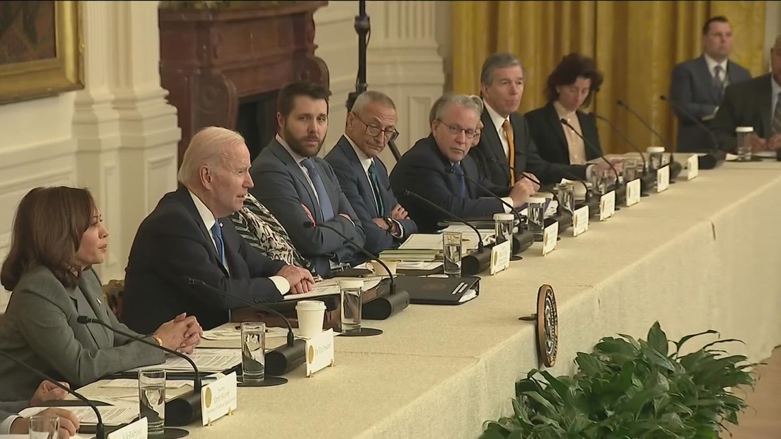 US governors meet with President Biden to discuss economy, bipartisan ...