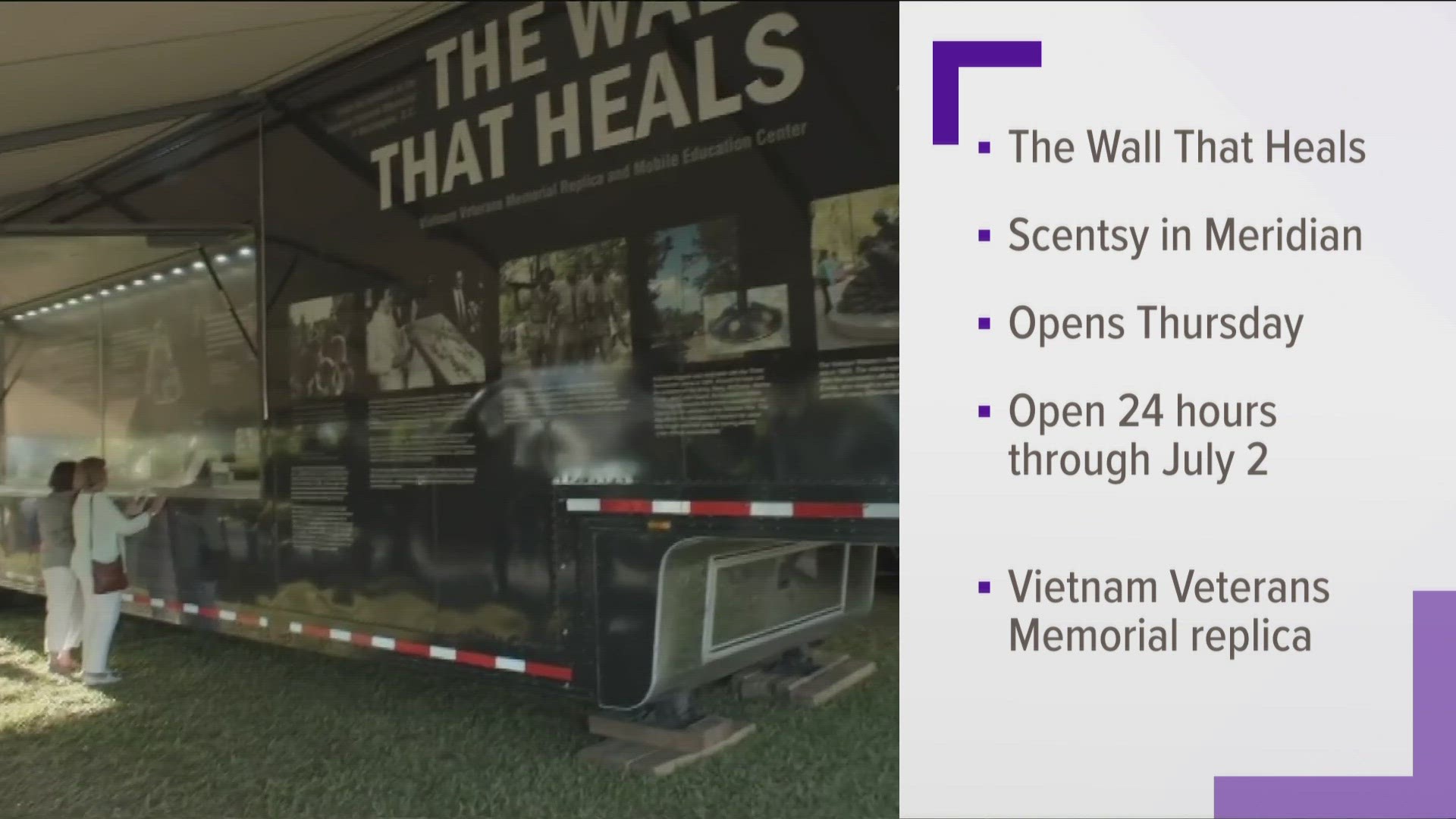 The Wall That Heals: Idaho's replica of the Vietnam Veterans Memorial ...