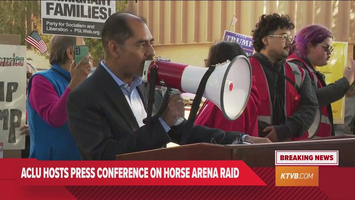 ACLU press conference after FBI raid at Idaho horse track | ktvb.com