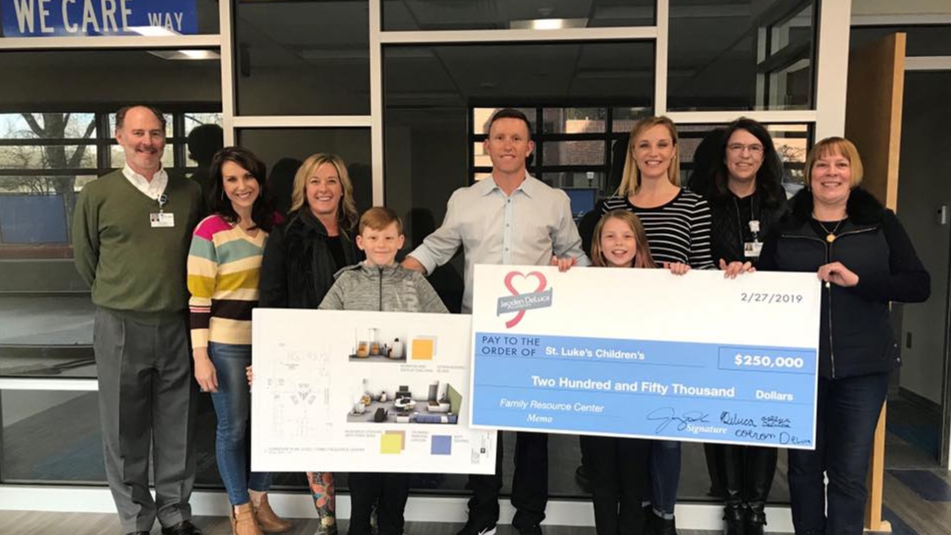 Jayden DeLuca Foundation donates family resource center to St. Luke's ...