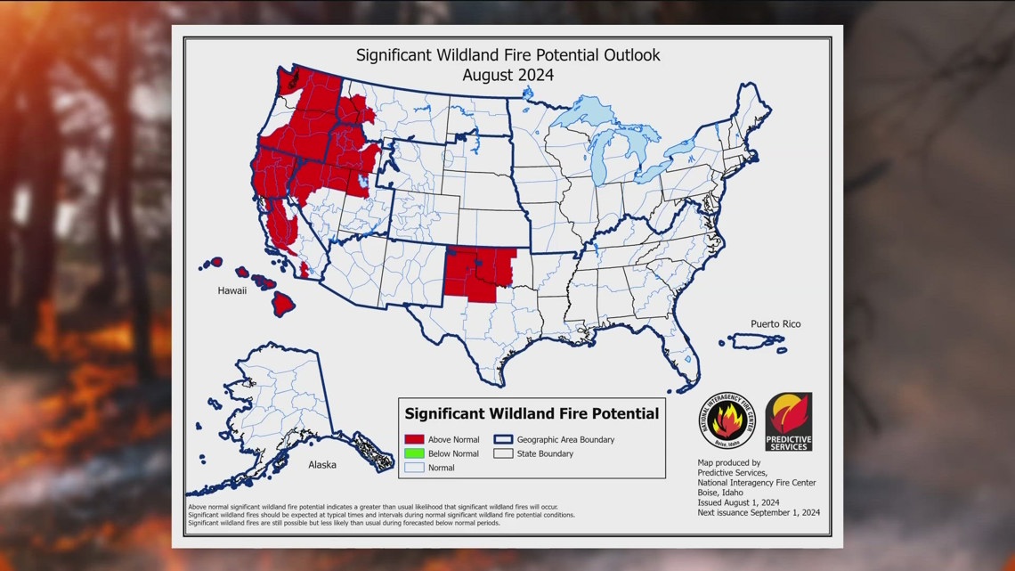 August wildfire potential 'above normal' for majority of Idaho | ktvb.com