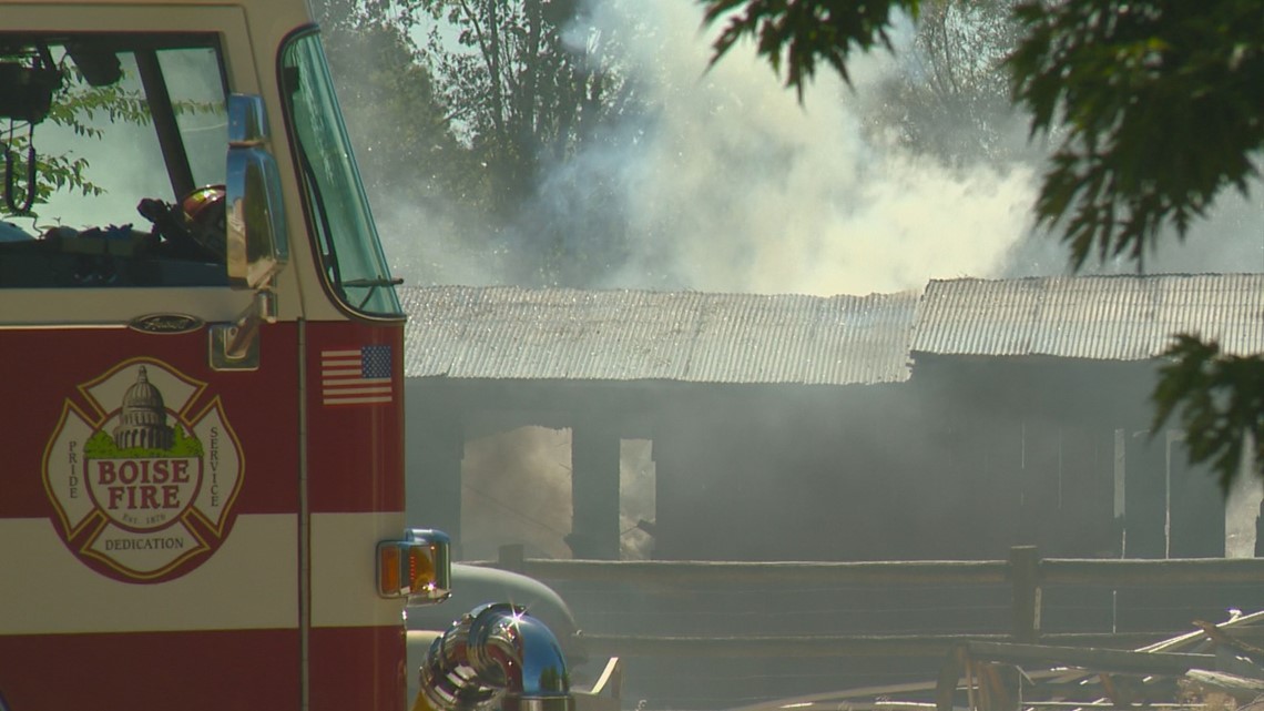 Crews battle two haystack fires in Boise | ktvb.com