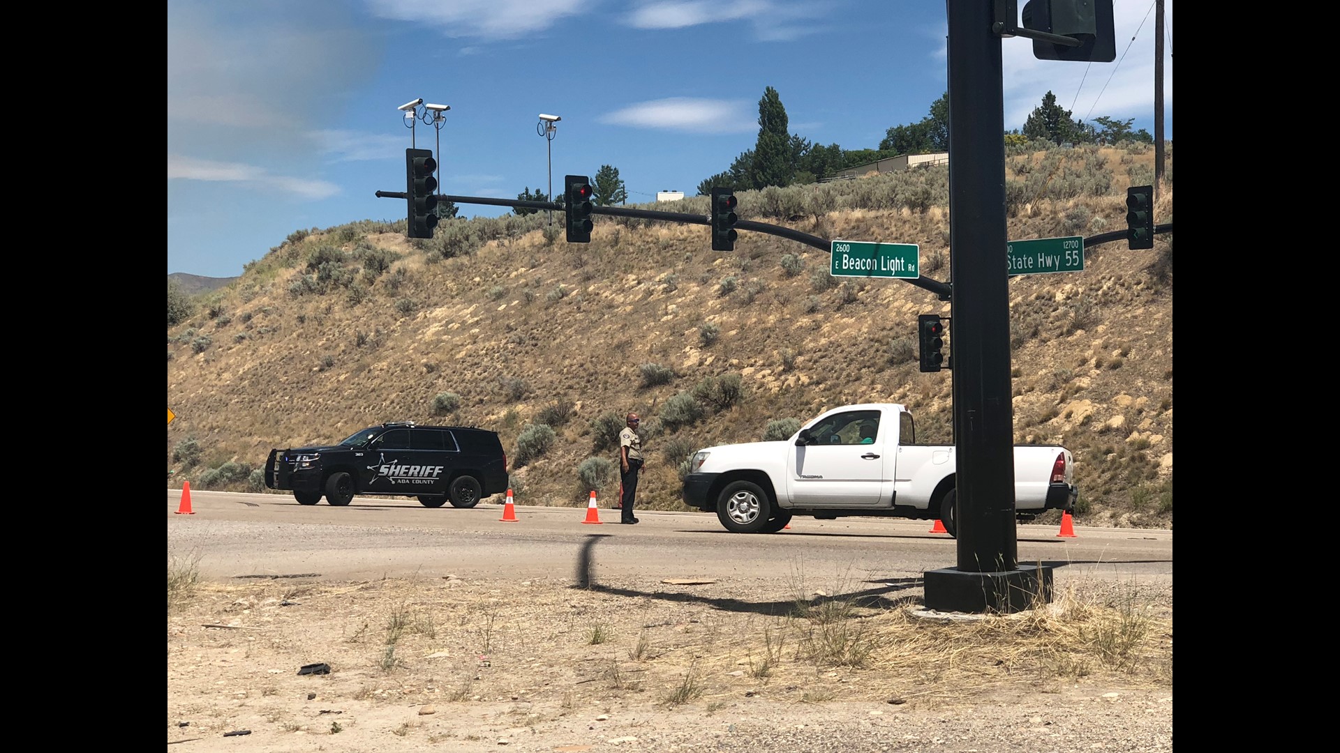 Idaho 55 reopened after grass fire burns near Avimor | ktvb.com