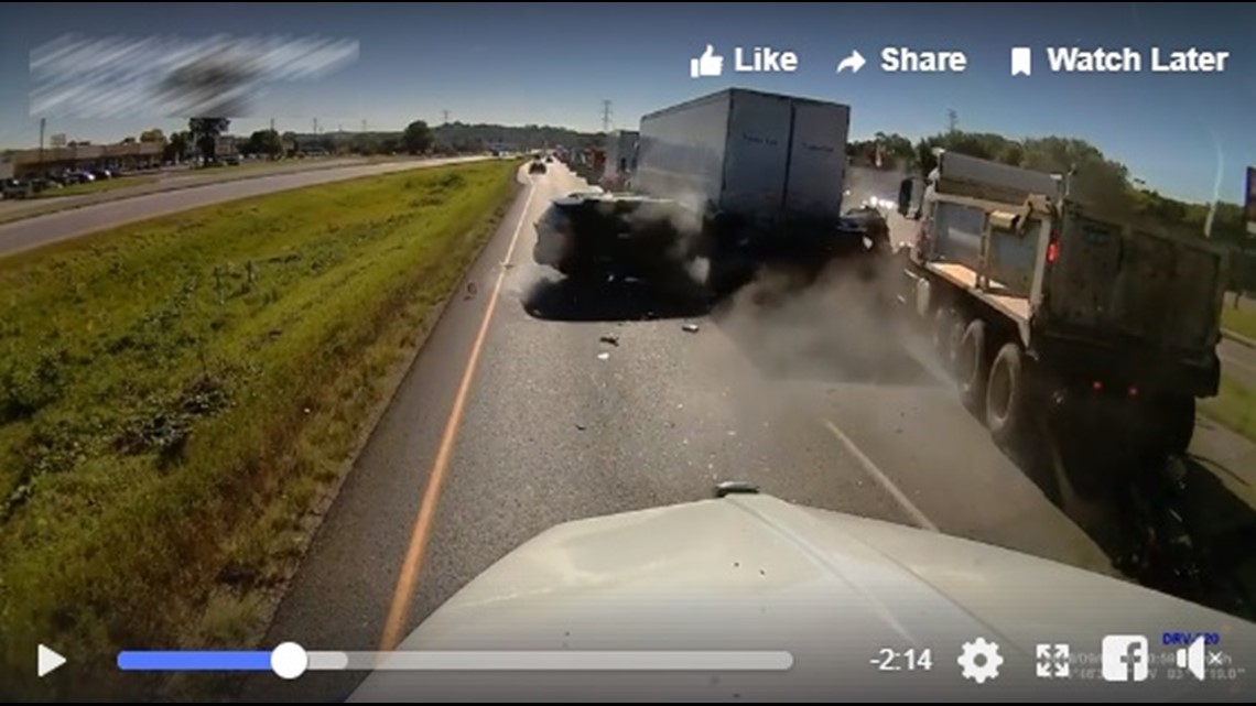 Dashcam captures horrific Minnesota crash involving dump truck | ktvb.com Dashcam captures horrific Minnesota crash involving dump truck | ktvb.com
