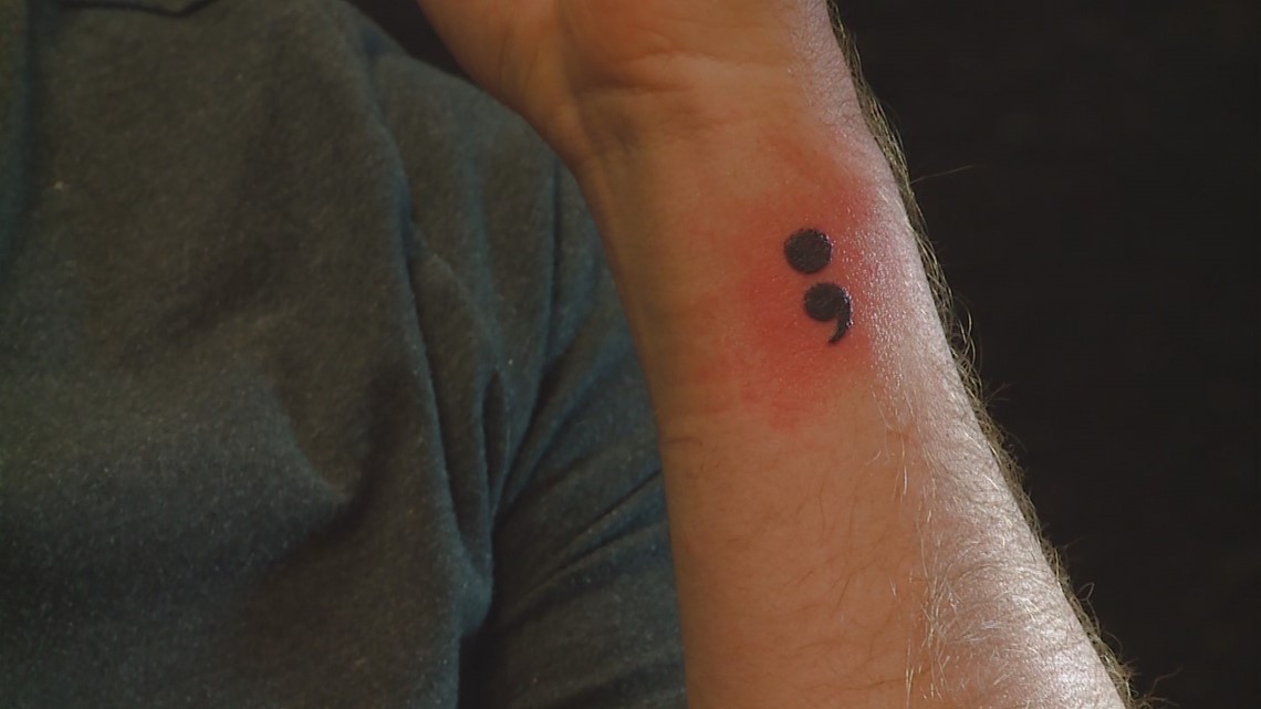 Semicolon Tattoo Project starts conversation about suicide prevention ...