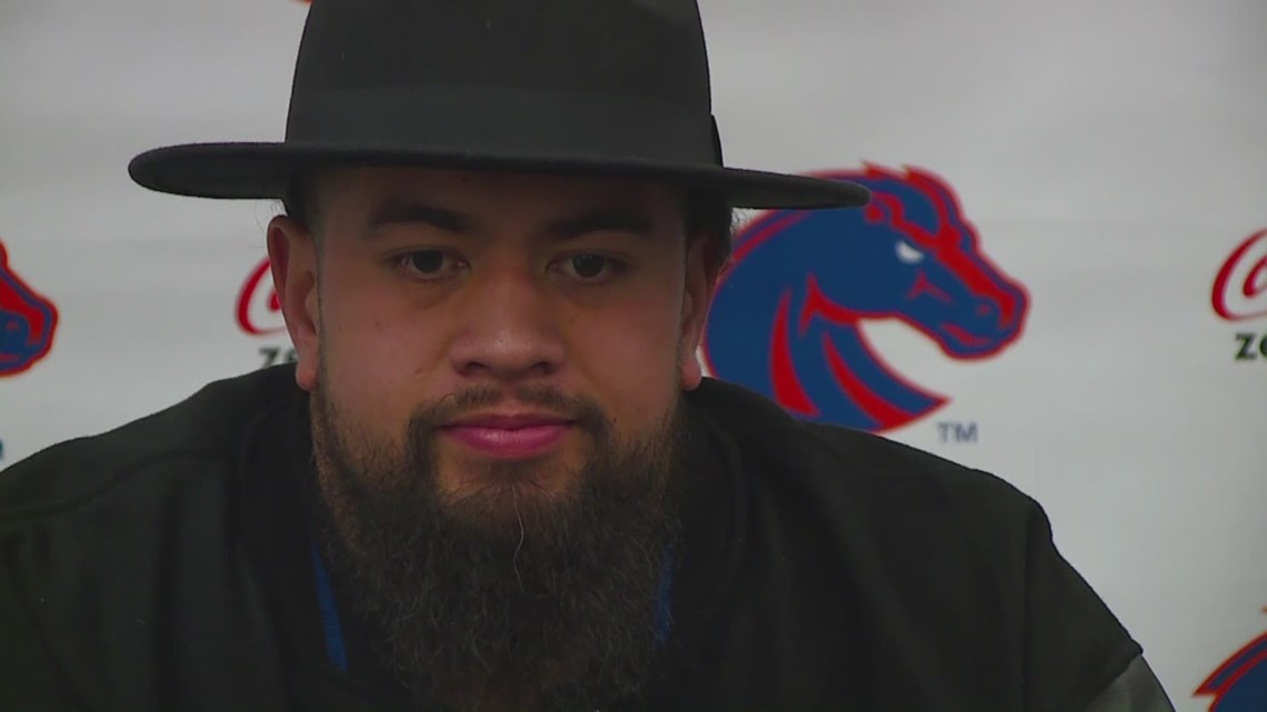 Boise State senior DT David Moa talks about playing Chris Petersen in ...