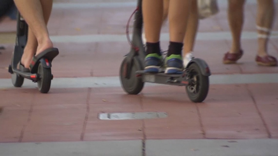 BPD: Dino-costumed man falls off e-scooter, knocks over pedestrian ...