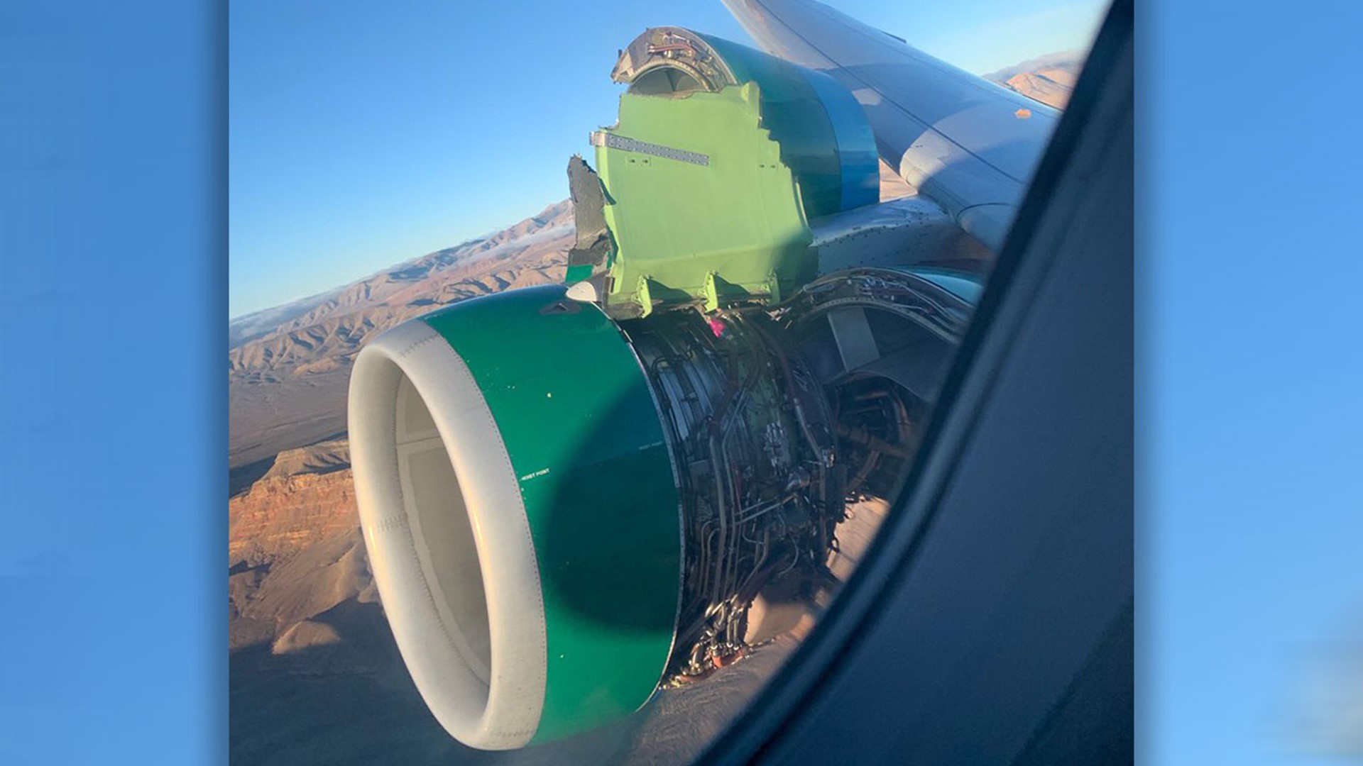 Dramatic photo shows engine cover ripped off Frontier Airlines flight ...