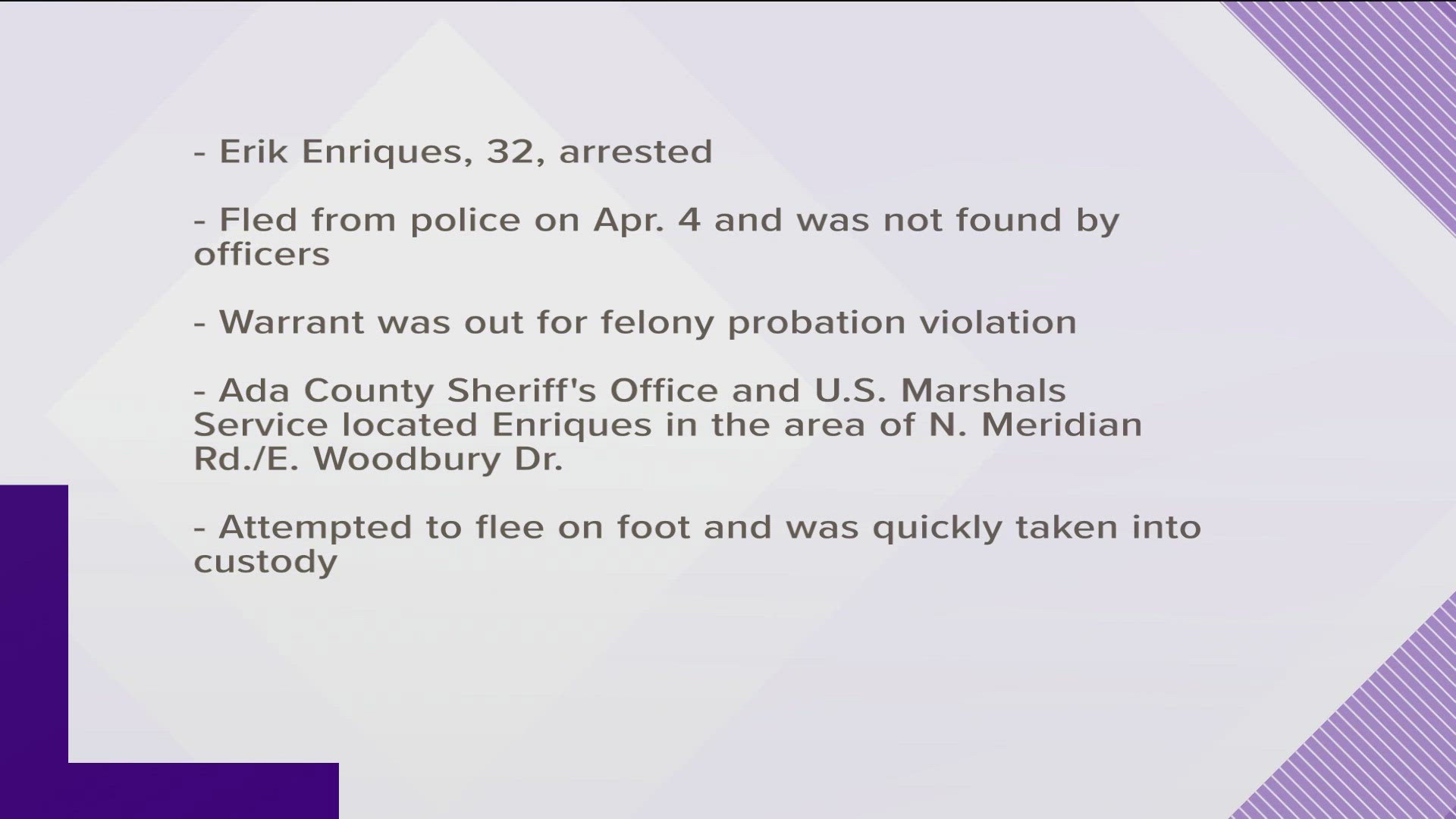 Suspect who led officers on high-speed chase arrested in Meridian ...