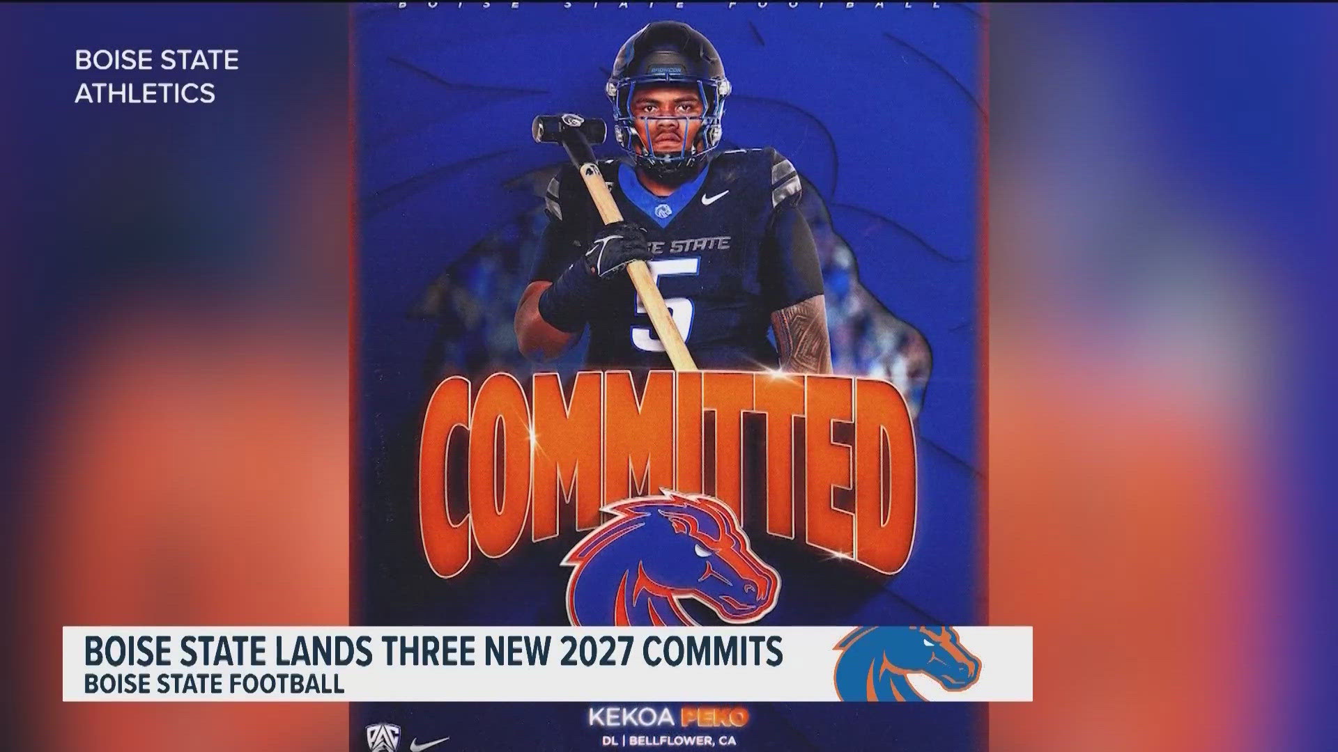 Boise State football lands three new 2027 commits | ktvb.com
