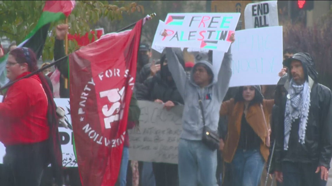 Pro-Palestinian group, community marches through Boise to call for a ...