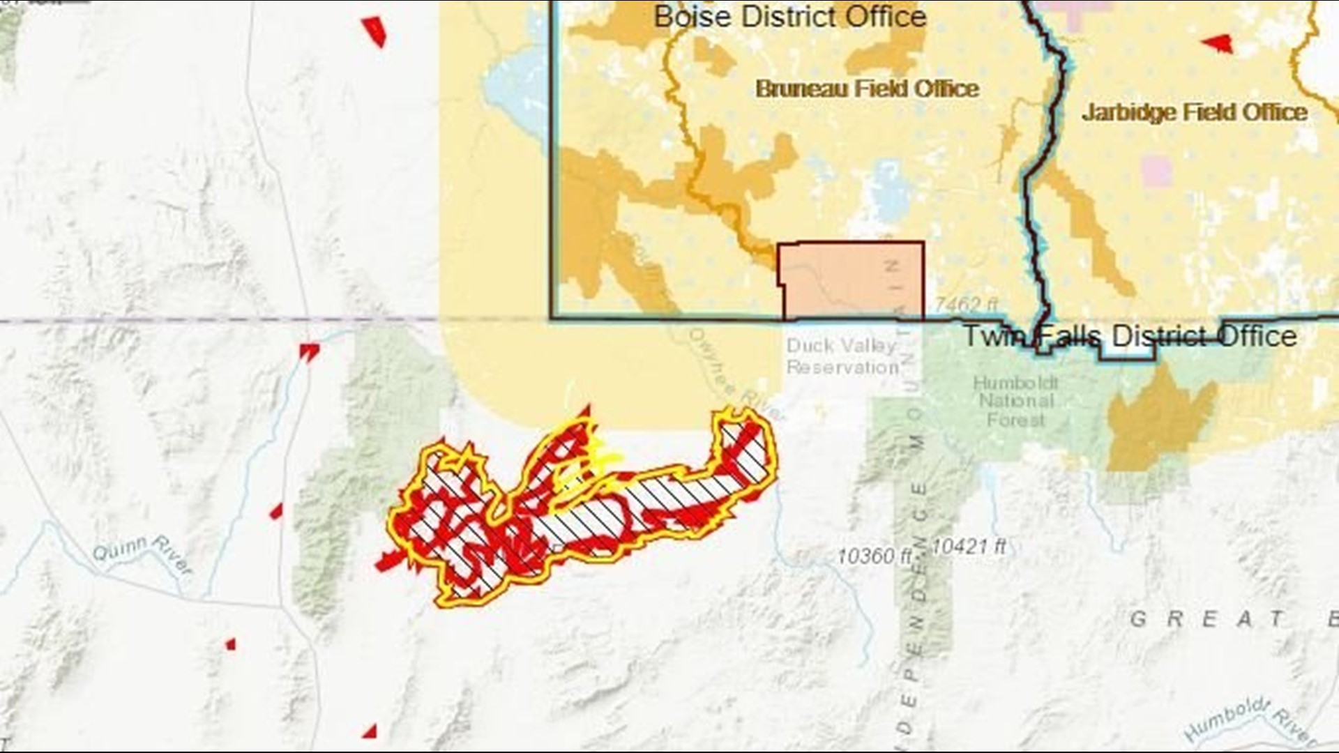 NIFC: Massive wildfire burning near Idaho-Nevada line human-caused ...