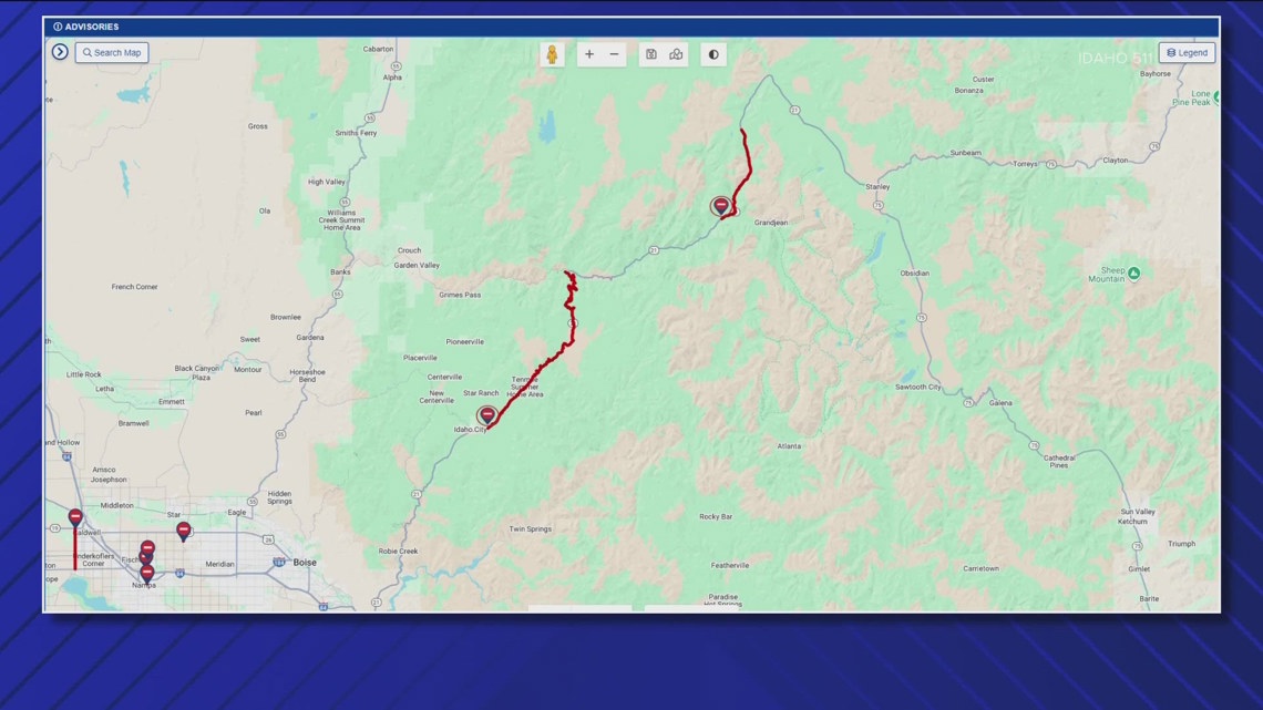 Weather forces emergency closures on Highway 21 | ktvb.com