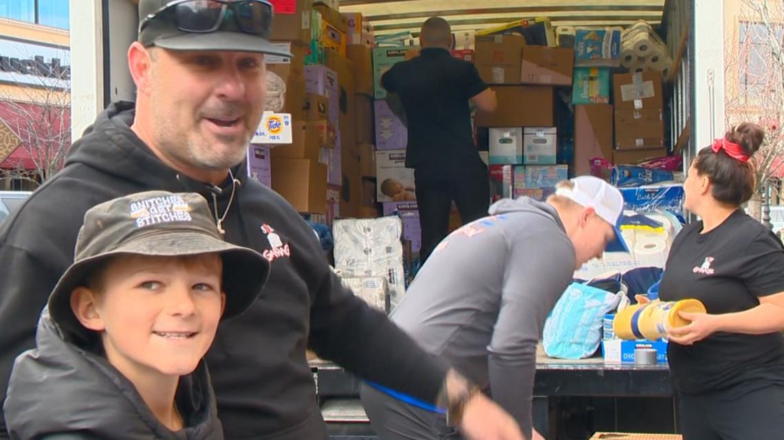 First truck filled, working on the second: Sid's Garage donating to ...