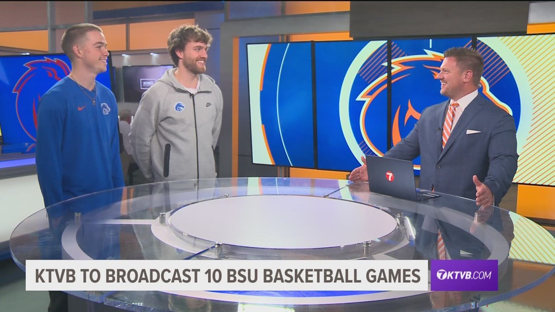 Kade, Max Rice join KTVB's Jay Tust in studio to talk Bronco men's ...