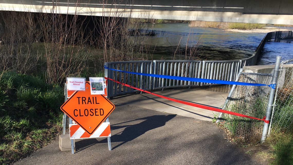 Boise River flows increasing, flooding on Greenbelt in Eagle | ktvb.com