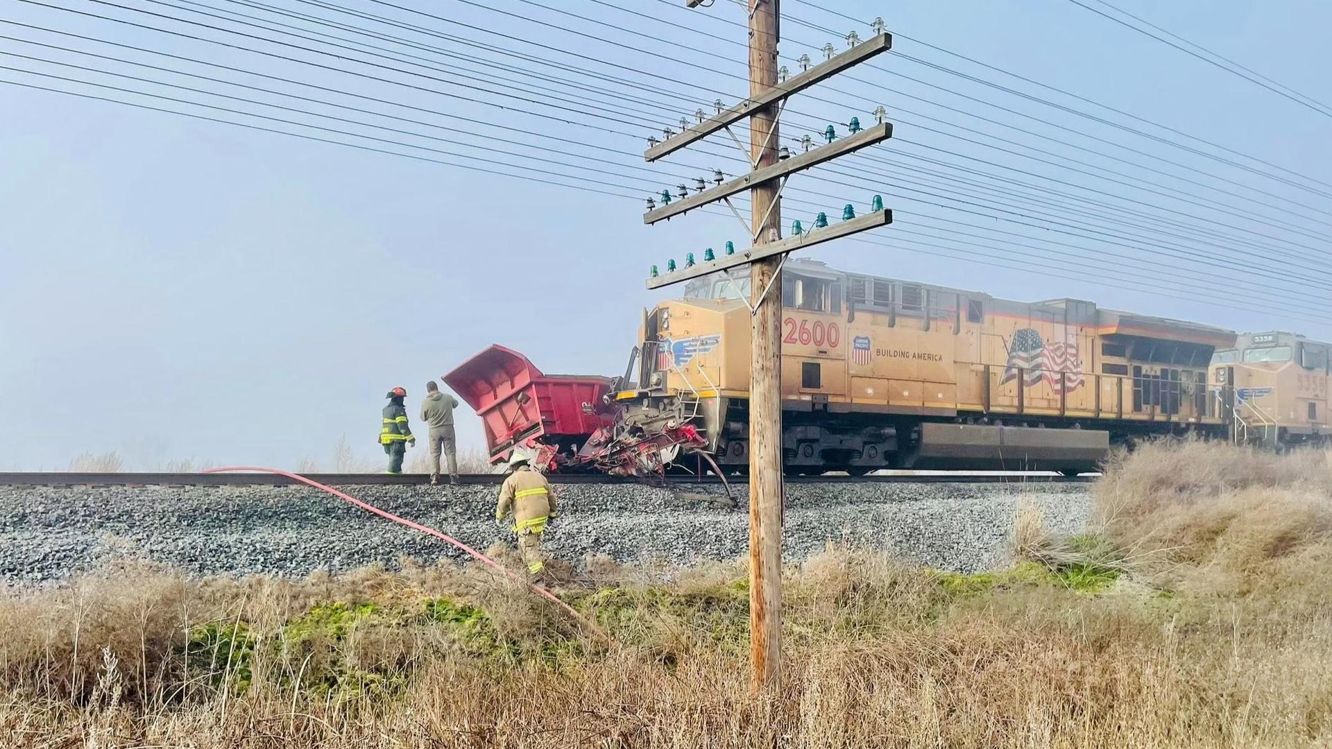 Train hits semi-dump truck in dense fog near Parma | ktvb.com