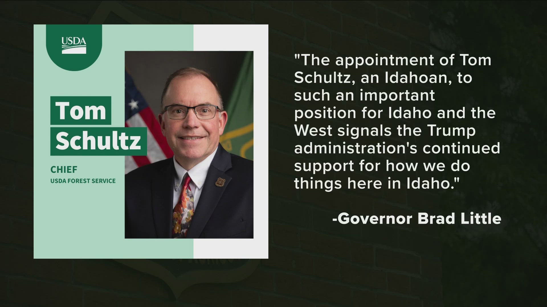 Idahoan Tom Schultz named head of US Forest Service | ktvb.com