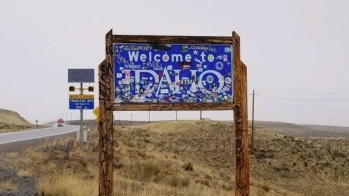 ITD to auction off sticker-covered 'Welcome to Idaho' sign | ktvb.com