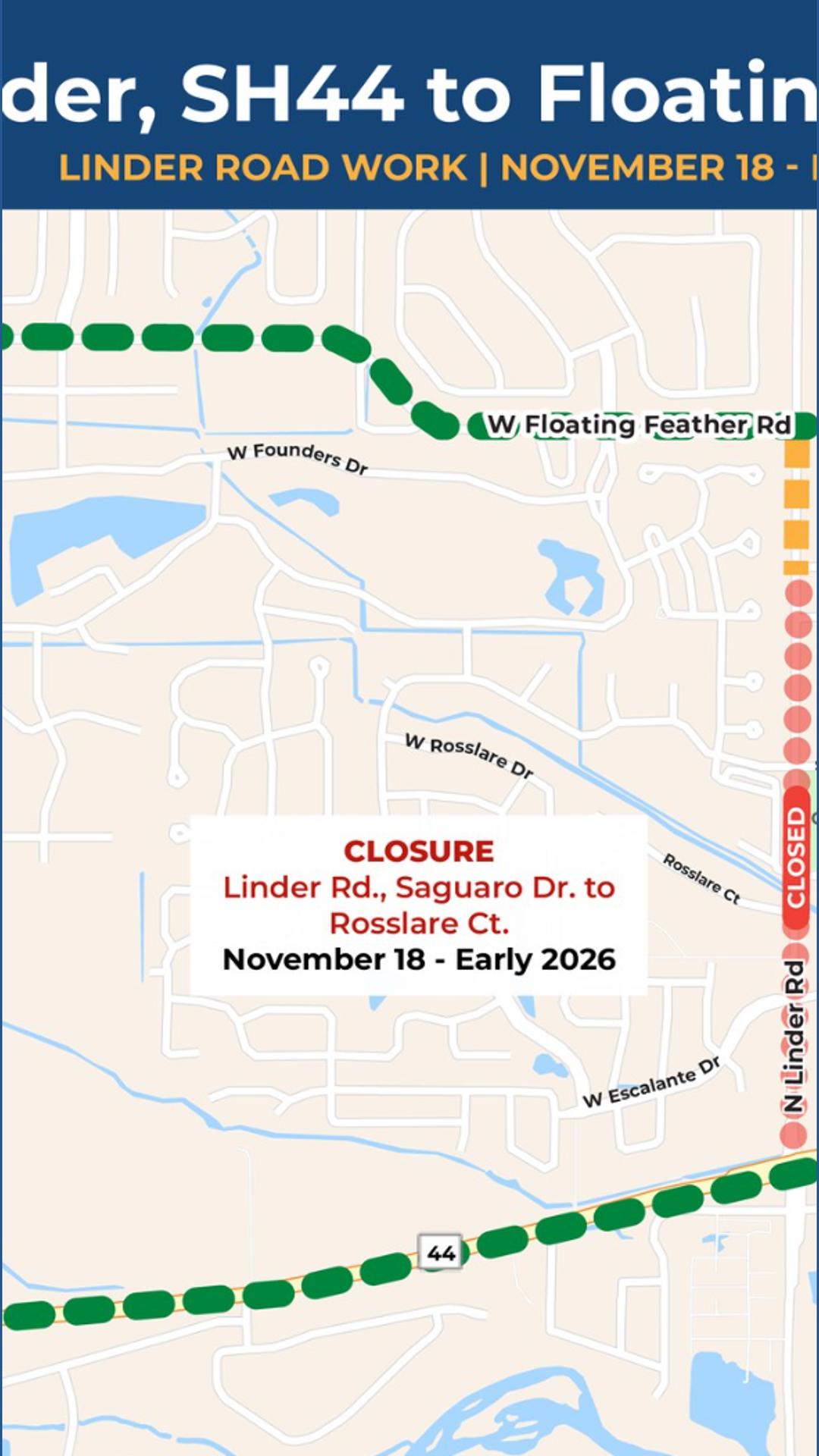 Section of Linder Road closes for construction through early 2026 ...