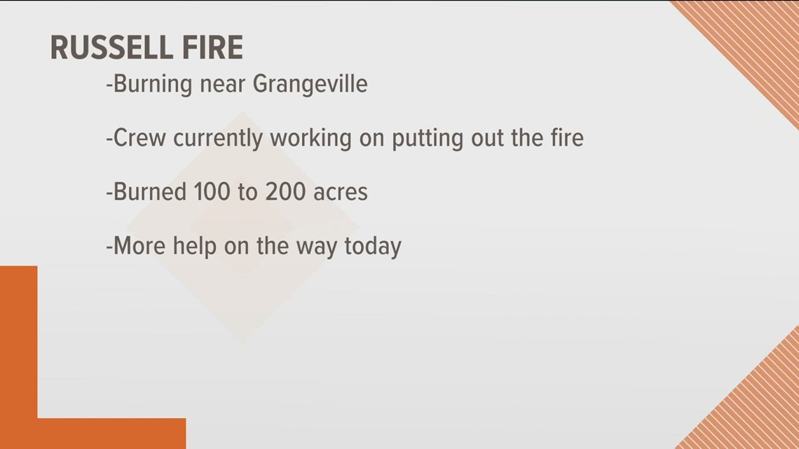 Russell Fire is burning near Grangeville | ktvb.com