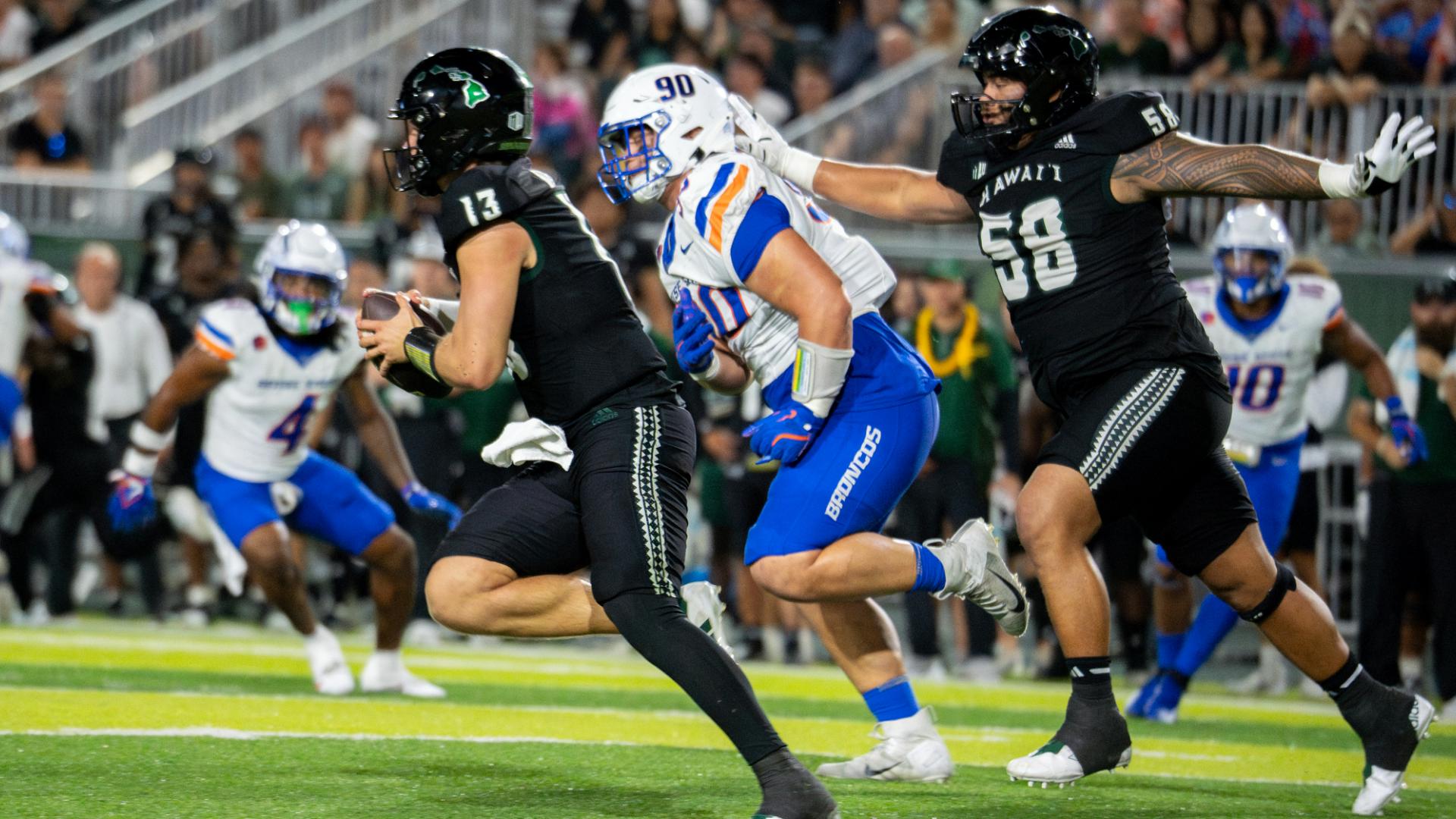 Jeanty runs for 217 yards as No. 17 Boise State beats Hawaii 28-7 ...